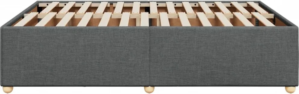 Rám postele bez matrace tmavě šedý 140 x 190 cm textil 3284730