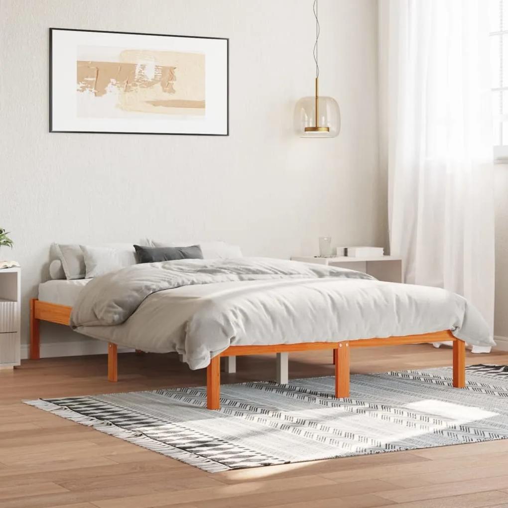 vidaXL Rám postele voskově hnědý 120 x 200 cm masivní borovice [844854]