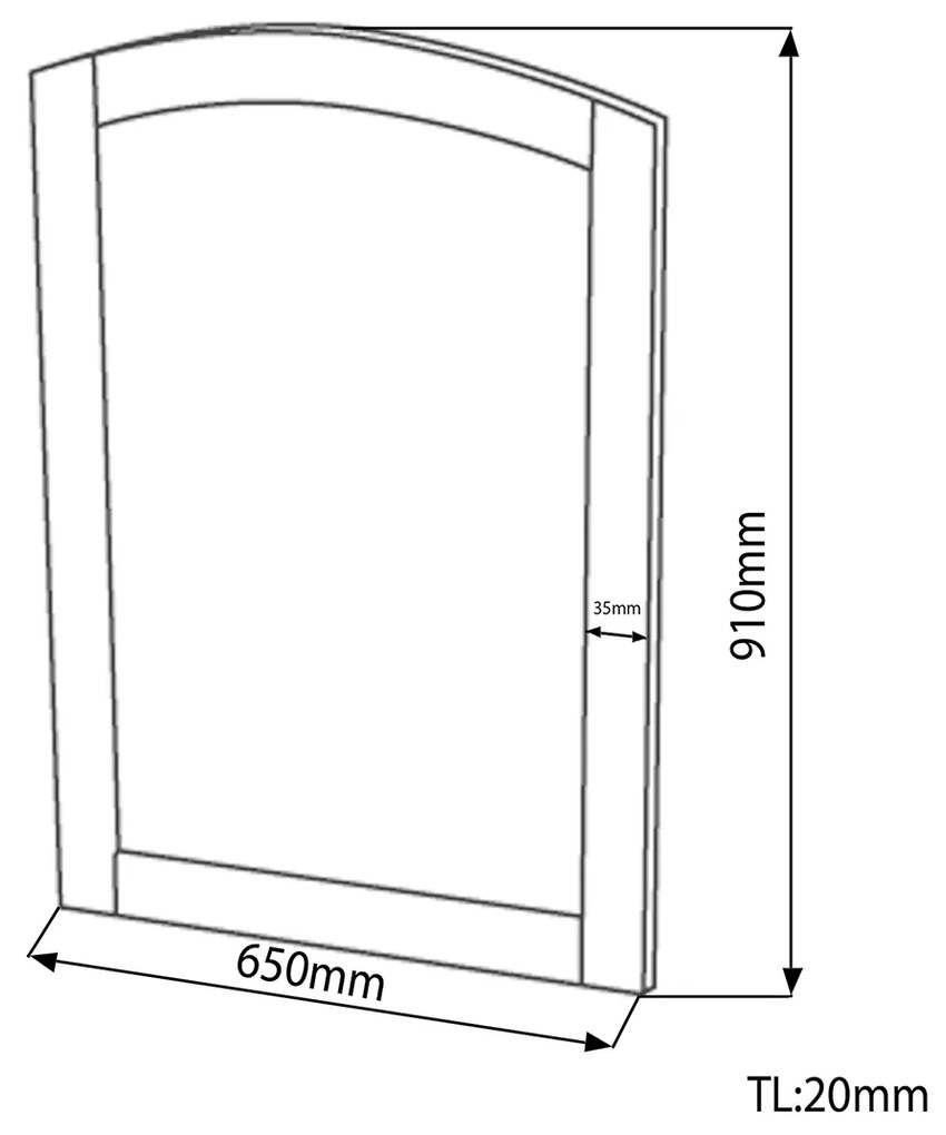 Sapho RETRO zrcadlo v dřevěném rámu 650x910mm, starobílá - 1685