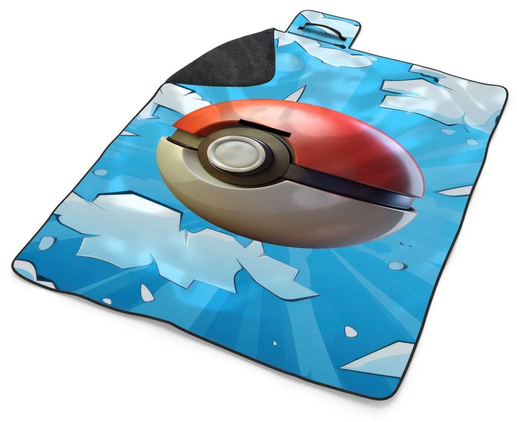 Sablio Plážová deka Pokemon ball Obloha: 200x140 cm