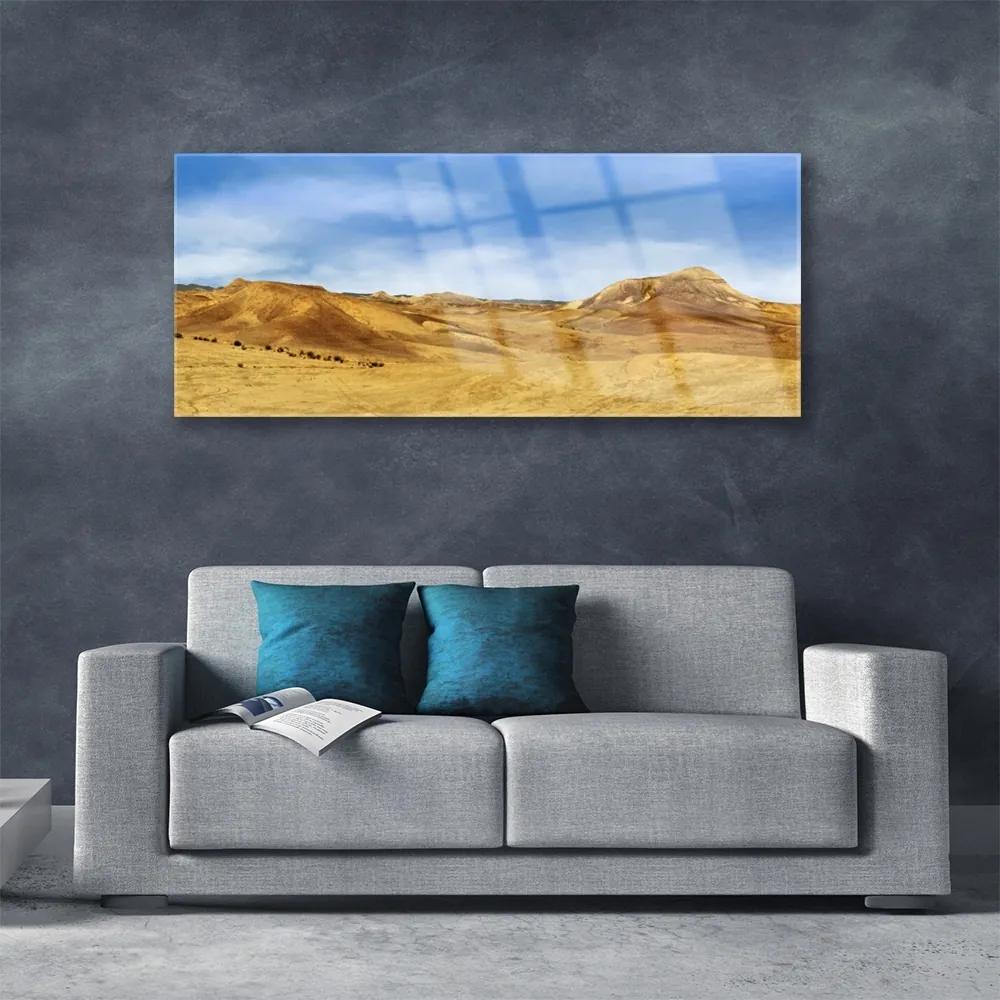 akrylový obraz Poušť Vrcholky Krajina 125x50 cm