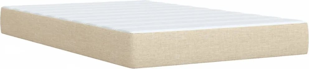 Box spring postel s matrací krémová 120x190 cm textil 3285461