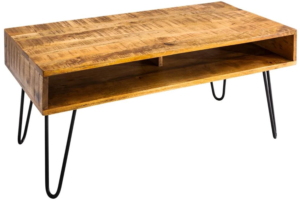 OnaDnes -20% Moebel Living Masivní mangový konferenční stolek Remus 100x50 cm