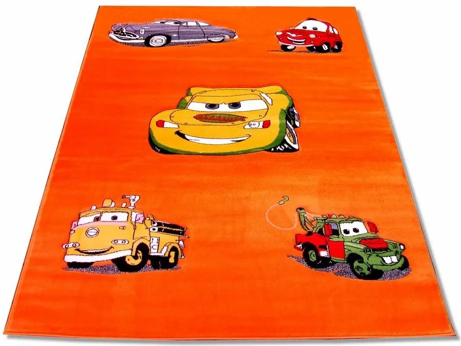 Dětský kusový koberec CARS oranžový, Velikosti 160x220cm