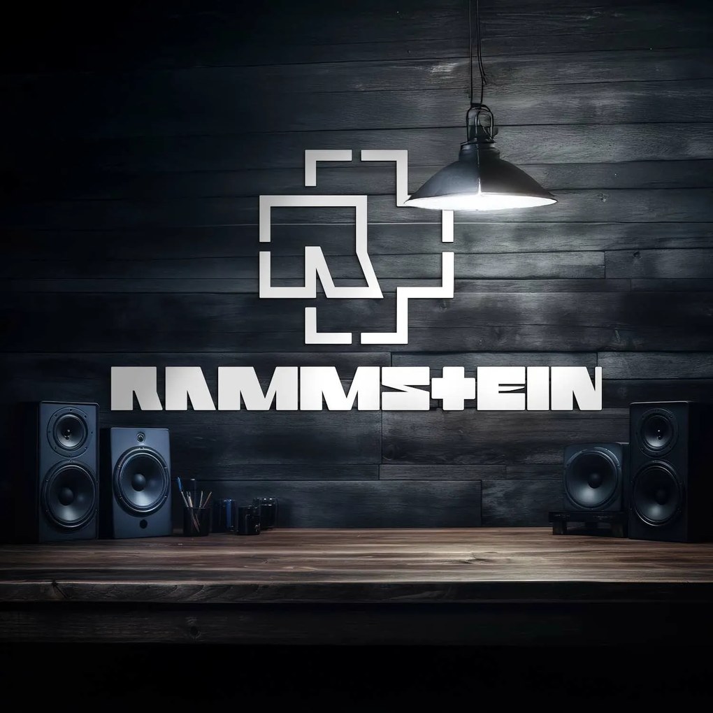 DUBLEZ | Nalepovací dřevěné logo - Rammstein