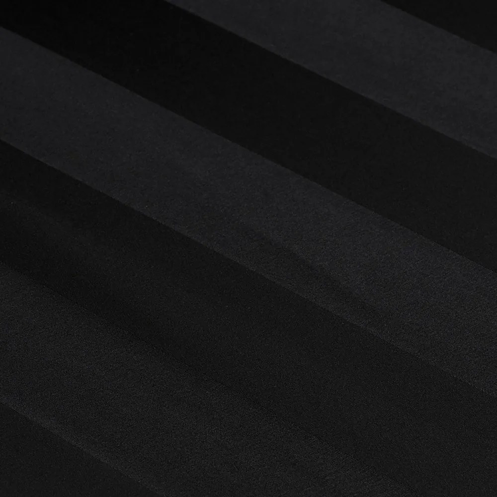 Černé napínací saténové prostěradlo 185x200 cm So Soft Satin Stripe – Catherine Lansfield
