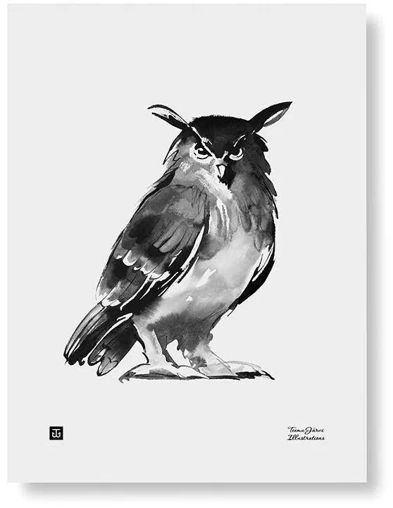 Print aquarelle "Owl"