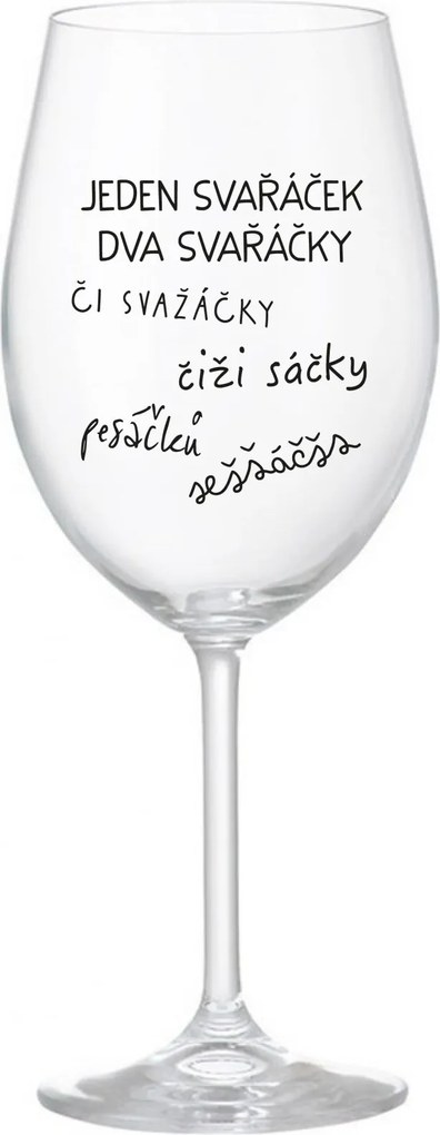 SVAŘÁČEK - čirá sklenice na víno 350 ml