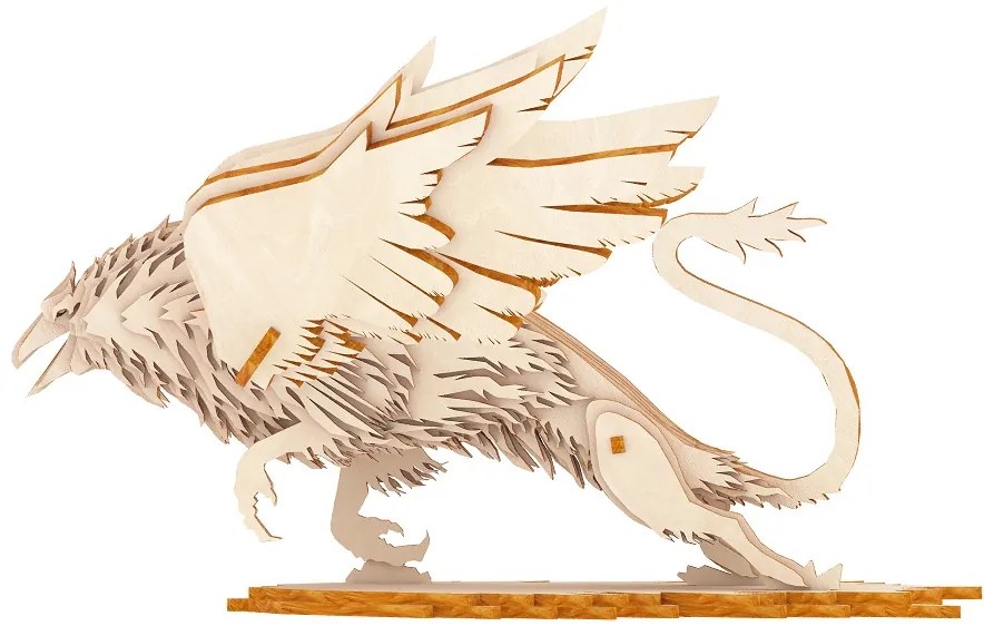 Woodcraft construction kit Woodcraft Dřevěné 3D puzzle Griffin