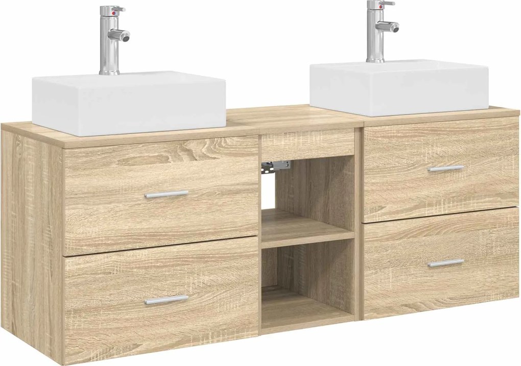 Sada koupelnových skříněk 3 ks Dub sonoma 49,5 x 41 x 62,5 cm 3405837