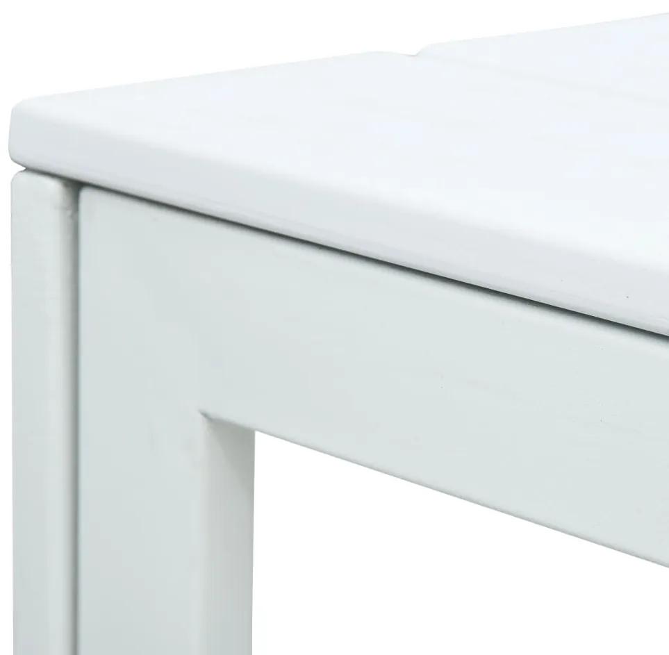 Konferenční stolek bílý 78 x 78 x 74 cm HDPE dřevěný vzhled - Default Title