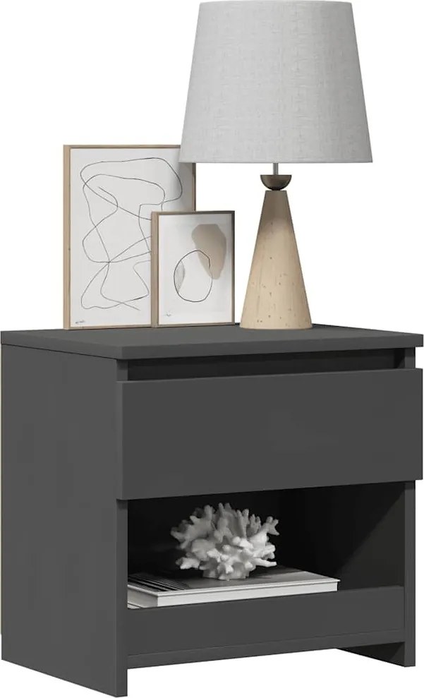 vidaXL Noční stolky 2 ks 40 x 30 x 39 cm kompozitní dřevo [803460] Barva: bílá s vysokým leskem