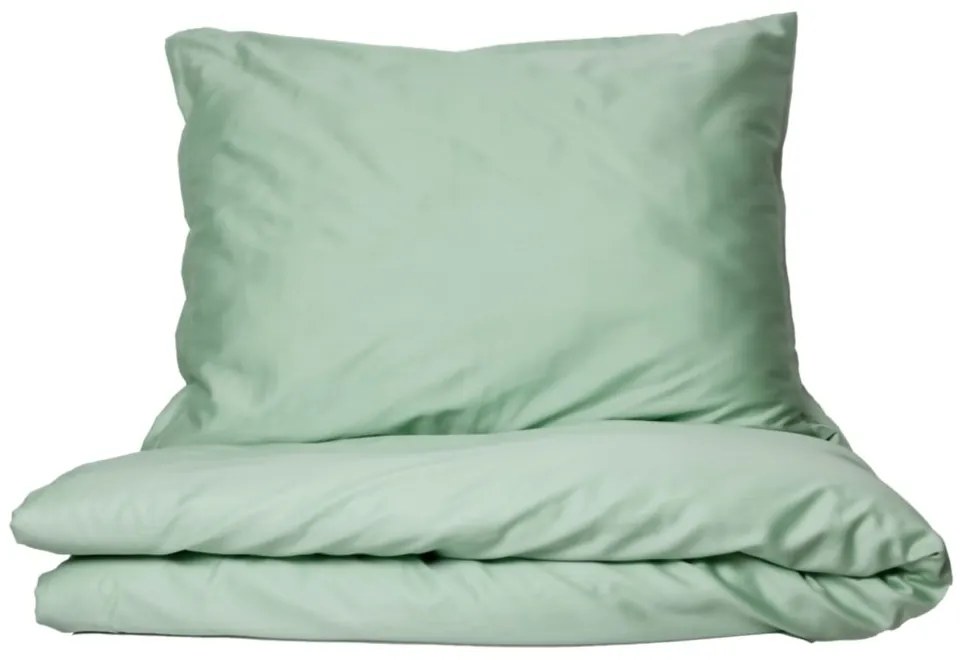 Polášek Povlečení z bavlněného saténu - Light green | 50 x 50 cm