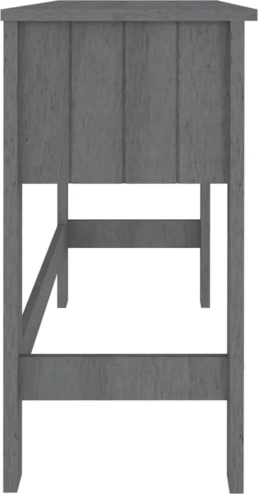 Psací stůl HAMAR tmavě šedý 110 x 40 x 75 cm masivní borovice 340458