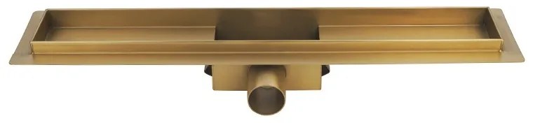 BPS-koupelny Lineární sprchový odtokový žlab 2v1 DL01 FIX 50 cm, zlatý