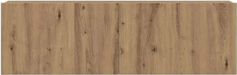 Sada 4 kusů nástěnné TV skříňka dub artisan kompozitní dřevo 3329154