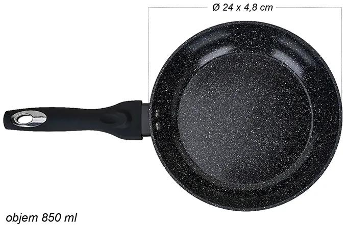 15dílná sada nádobí s mramorovým povrchem BestBerg BBN-1015A / černá