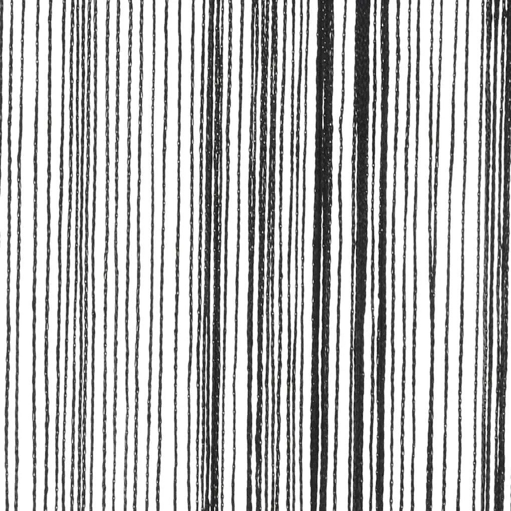 Provázkové záclony, 2 ks, 140x250 cm, černá 132401