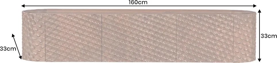 Designový závěsný TV stolek Zaxson 160 cm hnědé mango