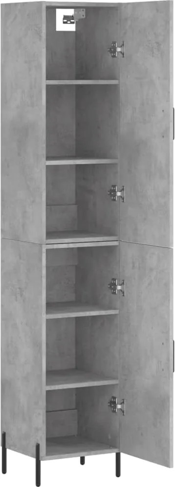 Skříň highboard betonově šedá 34,5x34x180 cm kompozitní dřevo 3198797