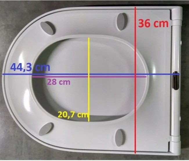 Cersanit Larga Oval, antibakteriální Slim sedátko z duroplastu, bílá, K98-0229