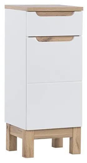 Comad Koupelnová skříňka nízká Bali 810 1D 1S bílá/dub votan