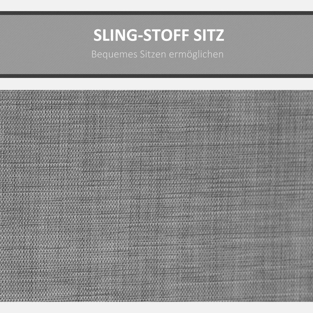 Třímístná hollywoodská houpačka Outsunny, zahradní houpačka se sluneční stříškou, houpací lavice s policí, hliník, šedá, 196 x 128 x 172 cm | Aosom