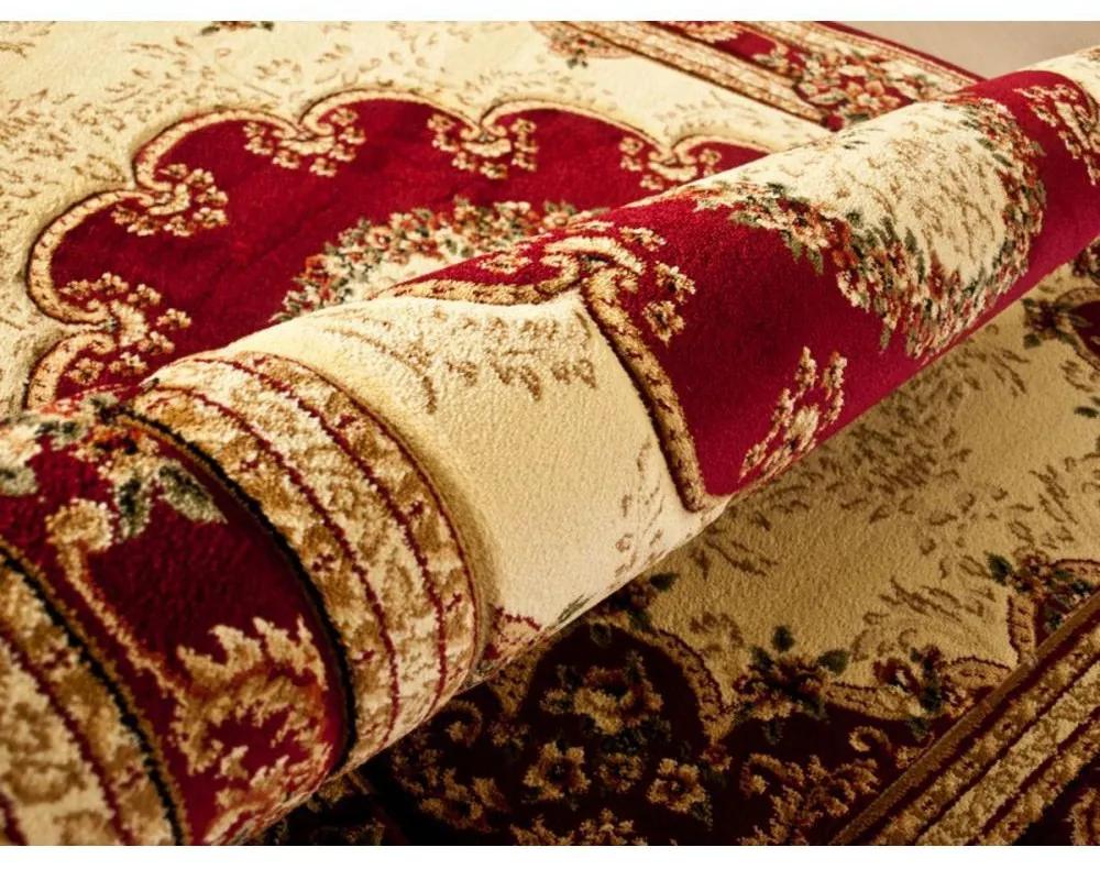 *Kusový koberec klasický vzor bordó 200x400cm