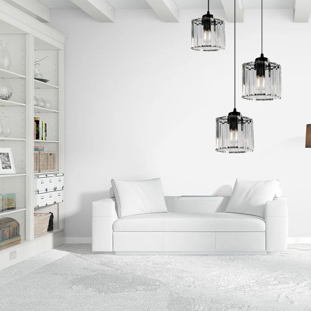Toolight - ELEGANCE LAMPA SUFITOWA APP210-3CPR KRYSZTAŁ SREBRNA, OSW-08552