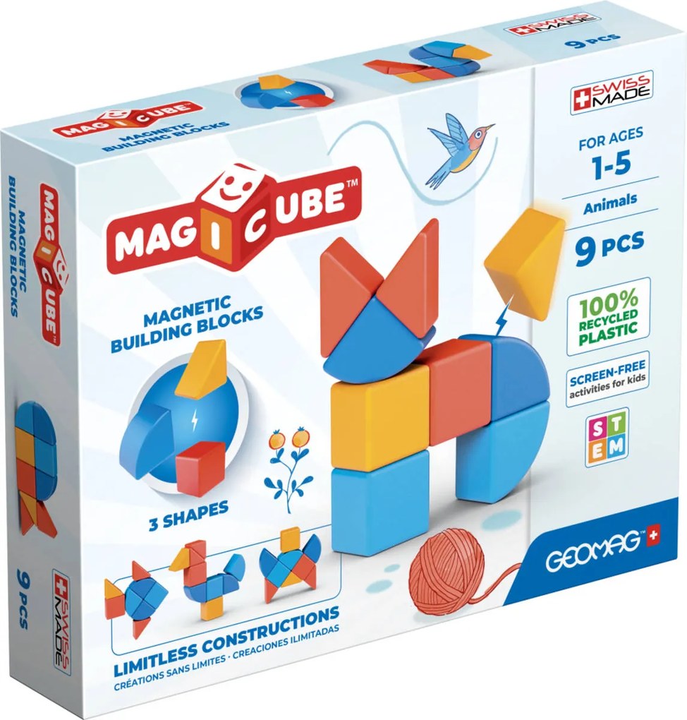 _Ostatní 1_ GEOMAG Magicube Shapes baby magnetická stavebnice 9 dílků ge208