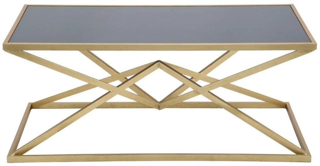 Designový konferenční stolek Malinda 110 cm černý / zlatý