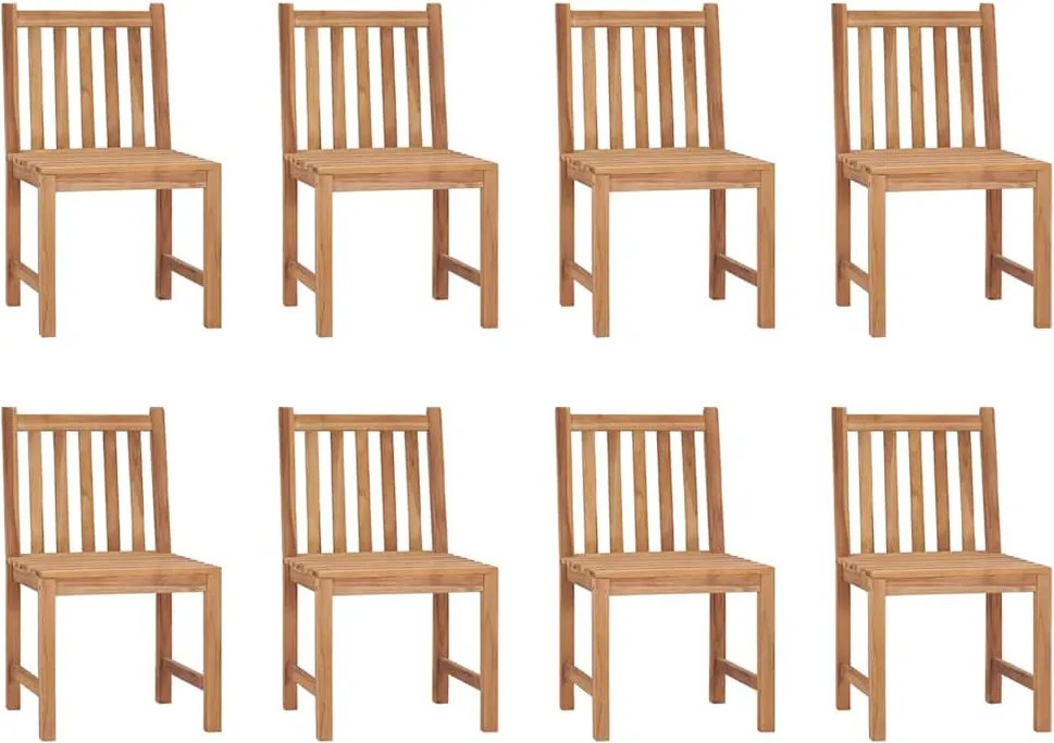 Zahradní židle s poduškami 8 ks masivní teak 3073147