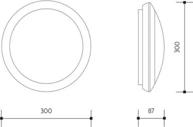 Svítidlo Panlux ZEUS LED S 16W IP66 PN32300017 radar sensor neutrální bílá 4000K