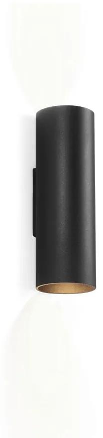 Wever Ducré 301220B0 Ray mini 2.0 PAR16, černé oválné nástěnné svítidlo, 2x35W GU10, výška 20cm