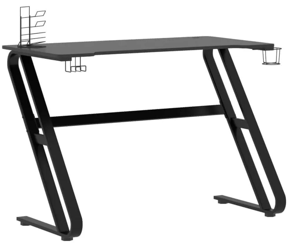 Petromila Herní stůl s nohami ve tvaru ZZ černý 110 x 60 x 75 cm