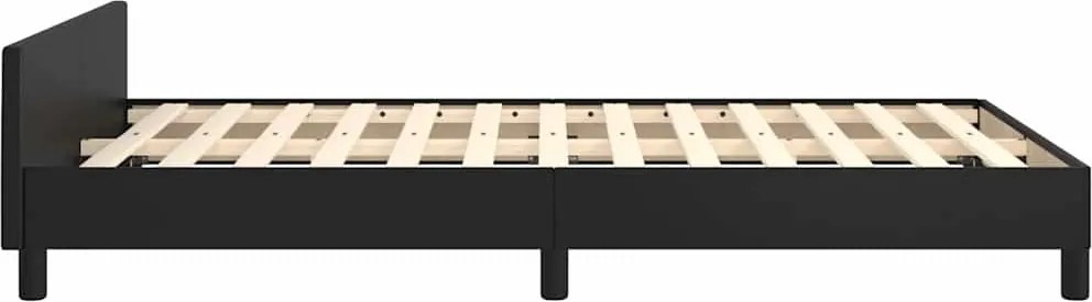 Rám postele s čelem černý 120 x 200 cm umělá kůže 3125561
