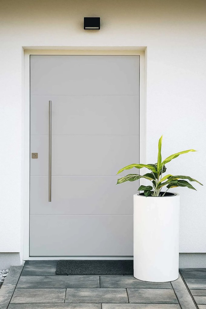 Kulatý květináč ESTRA, výška 60 cm, bílý mat, outlet