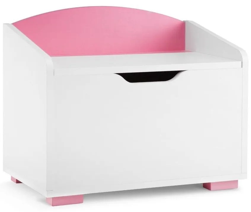Konsimo Sp. z o.o. Sp. k. | Dětský úložný kontejner PABIS 50x60 cm bílá/růžová | KO0123