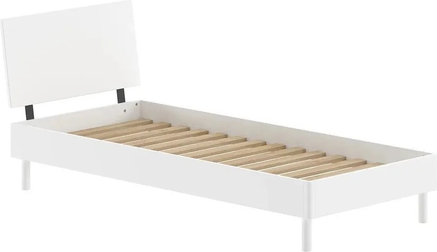 Bílá jednolůžková postel z bukového dřeva s roštem 90x200 cm Forrest – Vipack Biano.cz