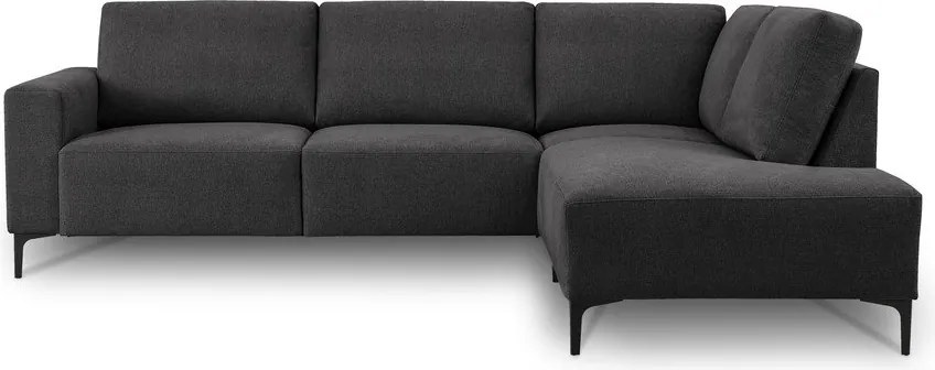 Antracitová žinylková rohová pohovka (pravý roh/do L) Fabian – Scandic