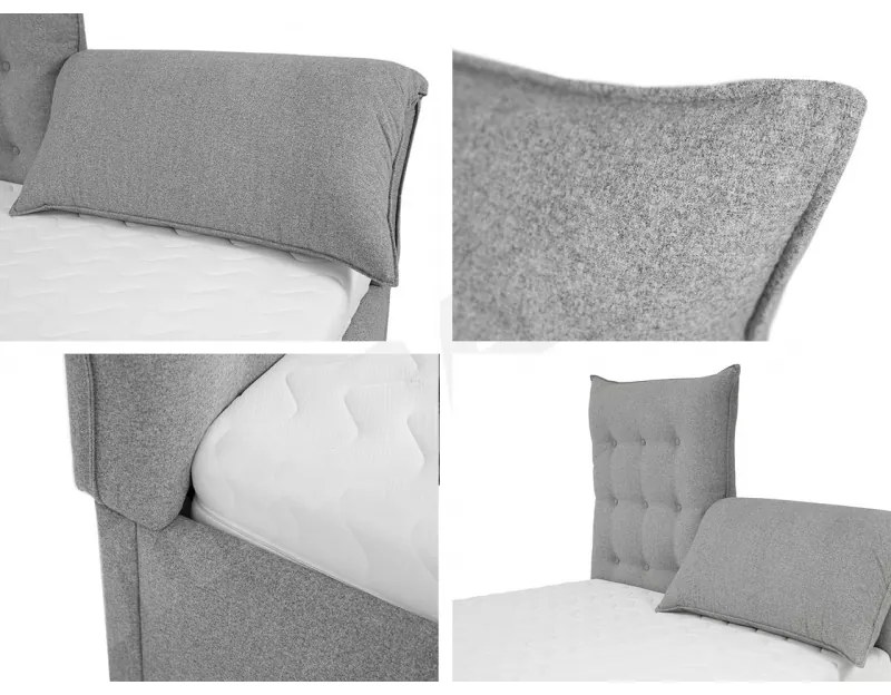 Čalouněná postel Simon, Rozměr postele: 160 x 200 cm, Potah:: Baku 2913, Další možnosti: s kovovým roštem (úložným prostorem)