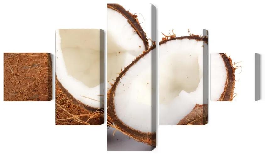Vícedílný obraz Půlky Kokosu Nedostatek Nedostatek Přírodní plátno 250x150