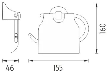 Držák na toaletní papír NIMCO MONOLIT MO 4055B-26