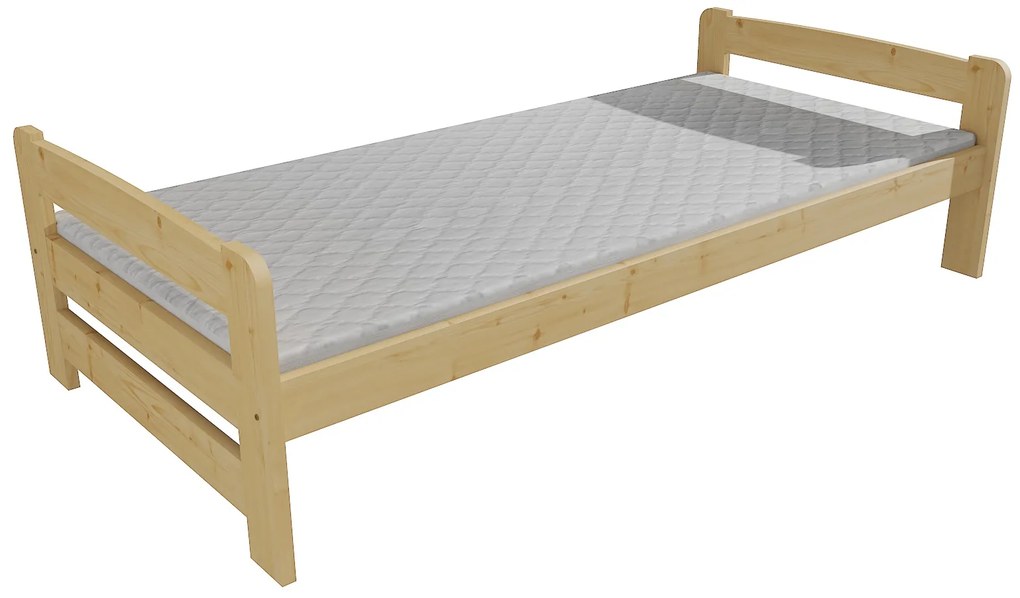 Vomaks Jednolůžková postel VMK009D Rozměr: 100 x 200 cm, Barva: surové dřevo