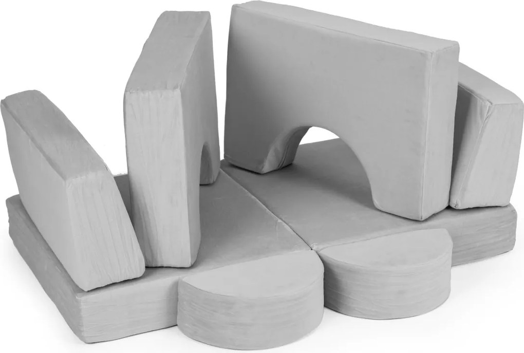 Dětské modulární křeslo DIY šedé