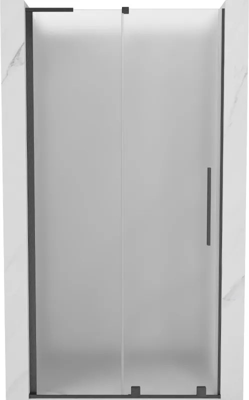 Mexen Velar L, posuvné sprchové dveře do otvoru 100 cm, 8mm sklo námraza, grafit broušený, 871-100-003-31-66