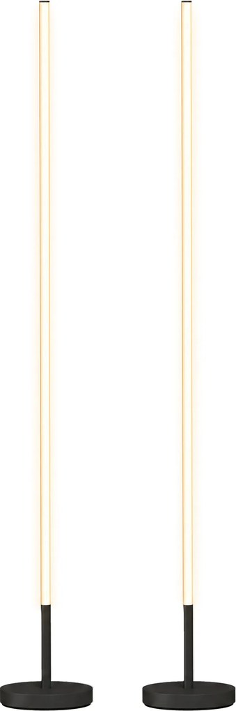 HOMCOM Rohové LED stojací lampy, sada 2 ks, 150 cm, černé