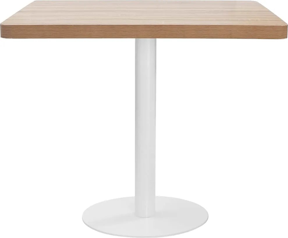 Bistro stolek světle hnědý 80 x 80 cm MDF 286432