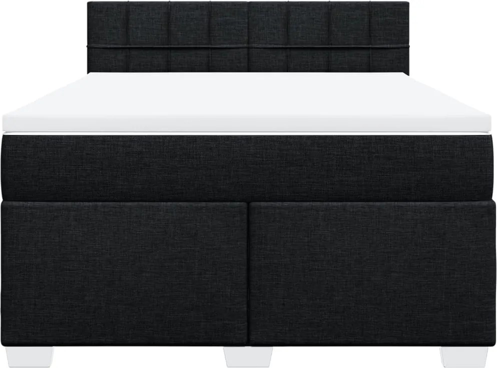 Box spring postel s matrací černá 140 x 190 cm textil 3288185