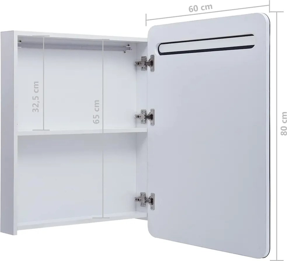 LED koupelnová skříňka se zrcadlem 60 x 11 x 80 cm 285118